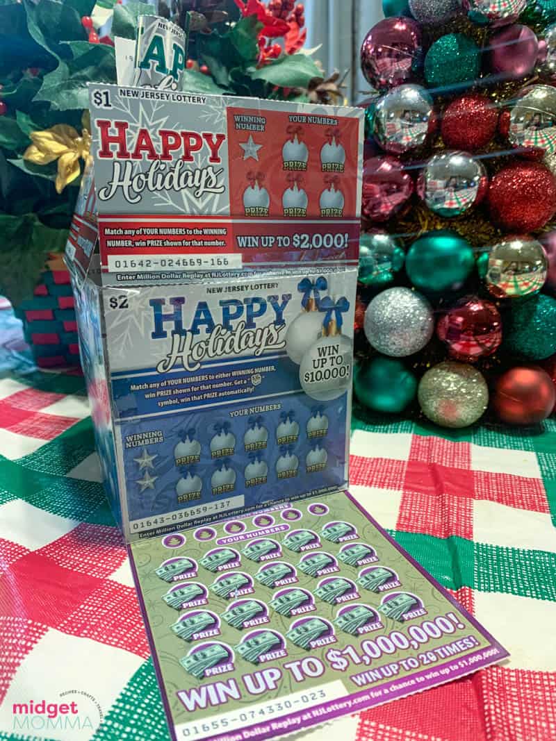 DIY Lottery Ticket Christmas House Made with NJ Lottery Tickets