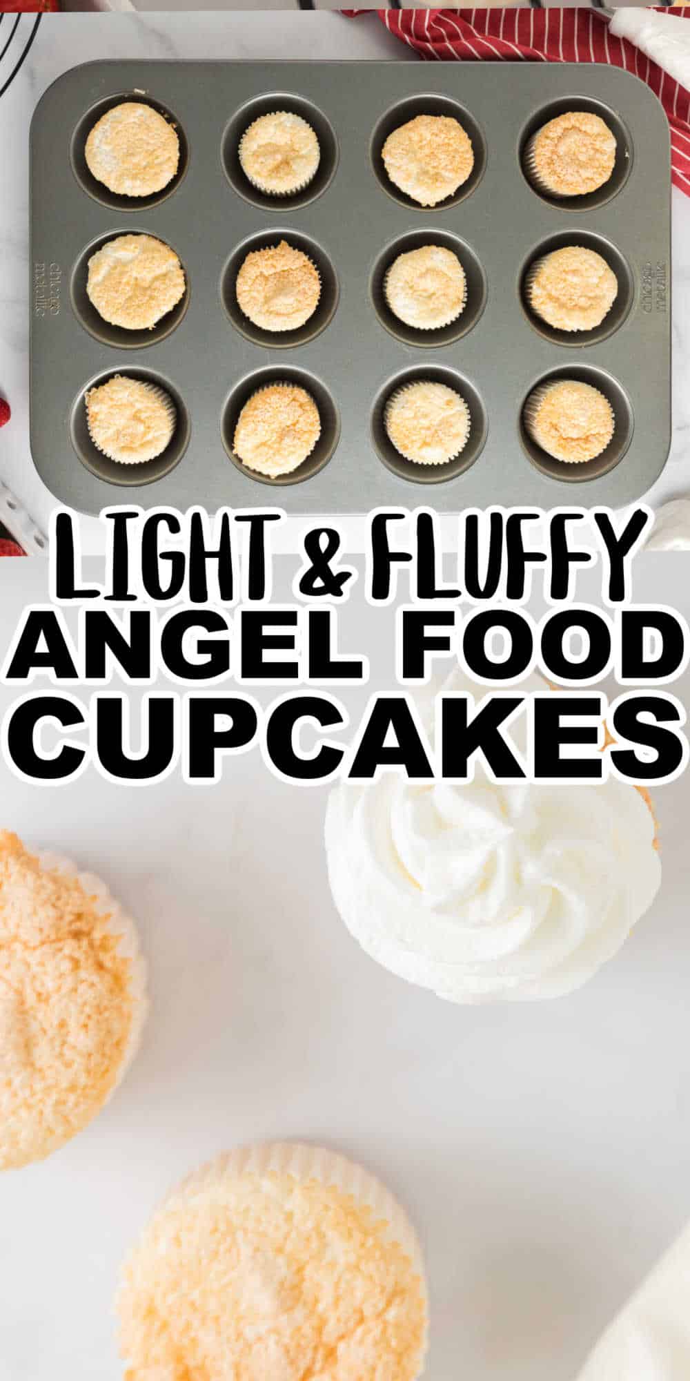 Light and Fluffy Angel Food Cupcakes Recipe • MidgetMomma