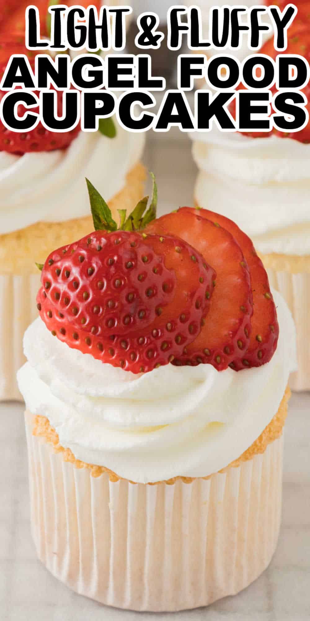 Light and Fluffy Angel Food Cupcakes Recipe • MidgetMomma