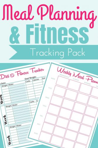 Weekly Meal Planner and Fitness Tracker Printable • MidgetMomma