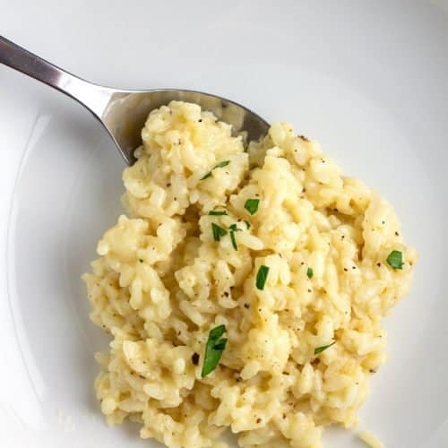 Creamy Parmesan Risotto Recipe • MidgetMomma