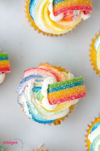 Rainbow Cupcakes - St. Patrick's Day Cupcake Recipe • MidgetMomma