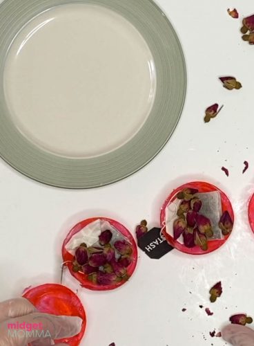 How to Make Colored Tea Bombs with Dried Flowers • MidgetMomma