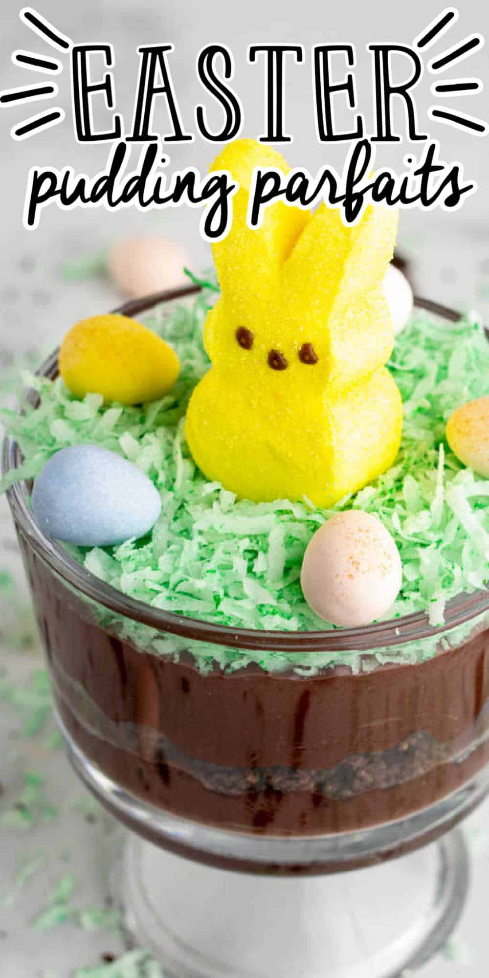 Easter Chocolate Pudding Parfaits • MidgetMomma