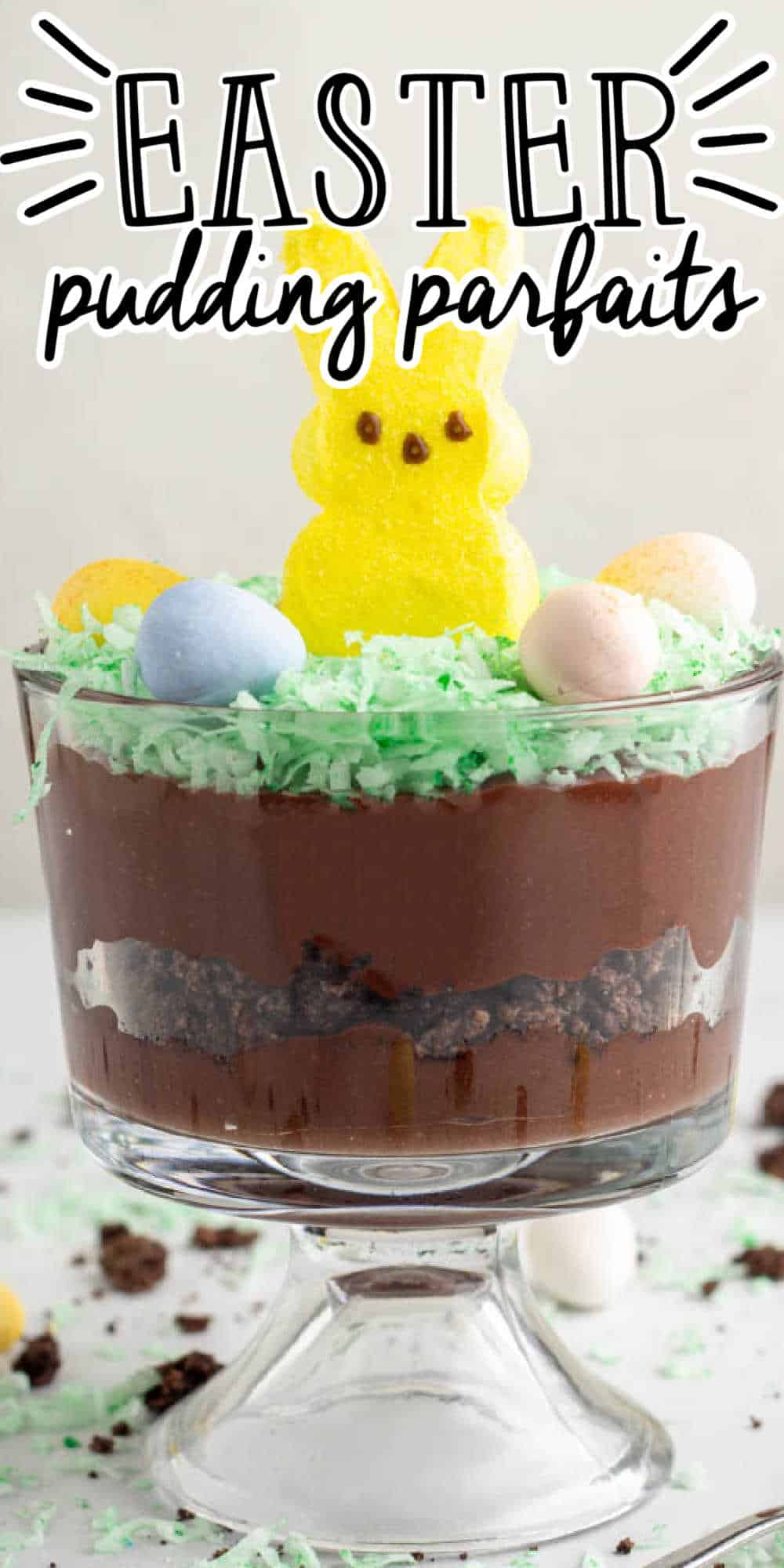 Easter Chocolate Pudding Parfaits • MidgetMomma