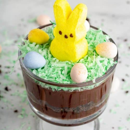 Easter Chocolate Pudding Parfaits • MidgetMomma