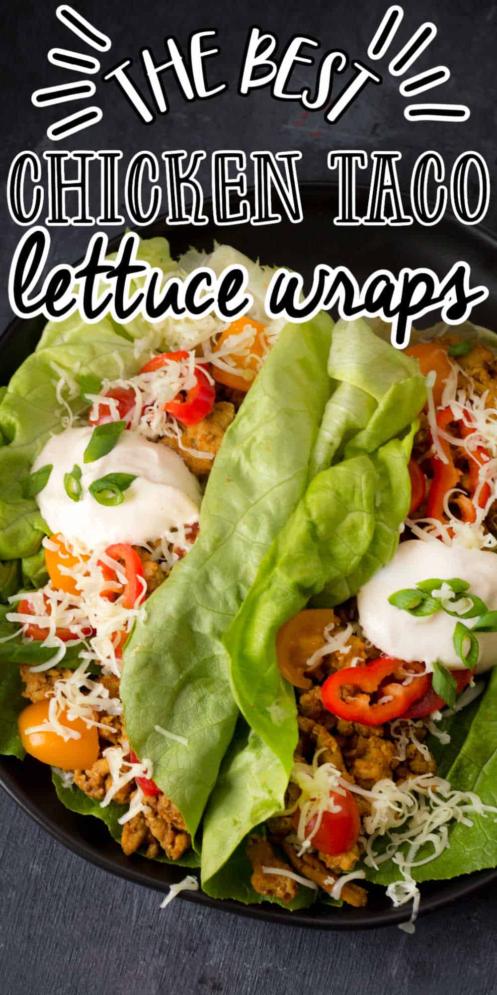 Chicken Taco Lettuce Wraps (Easy Healthy Taco Recipe)