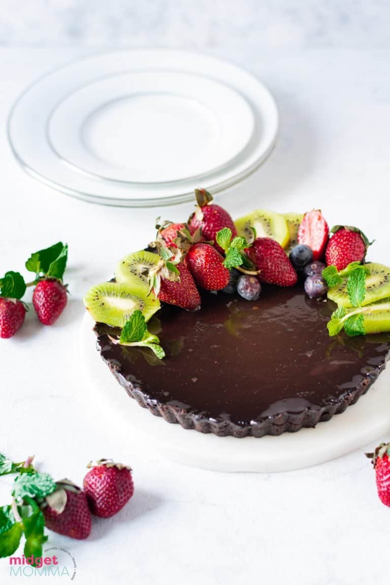 Dark Chocolate Tart Recipe • MidgetMomma