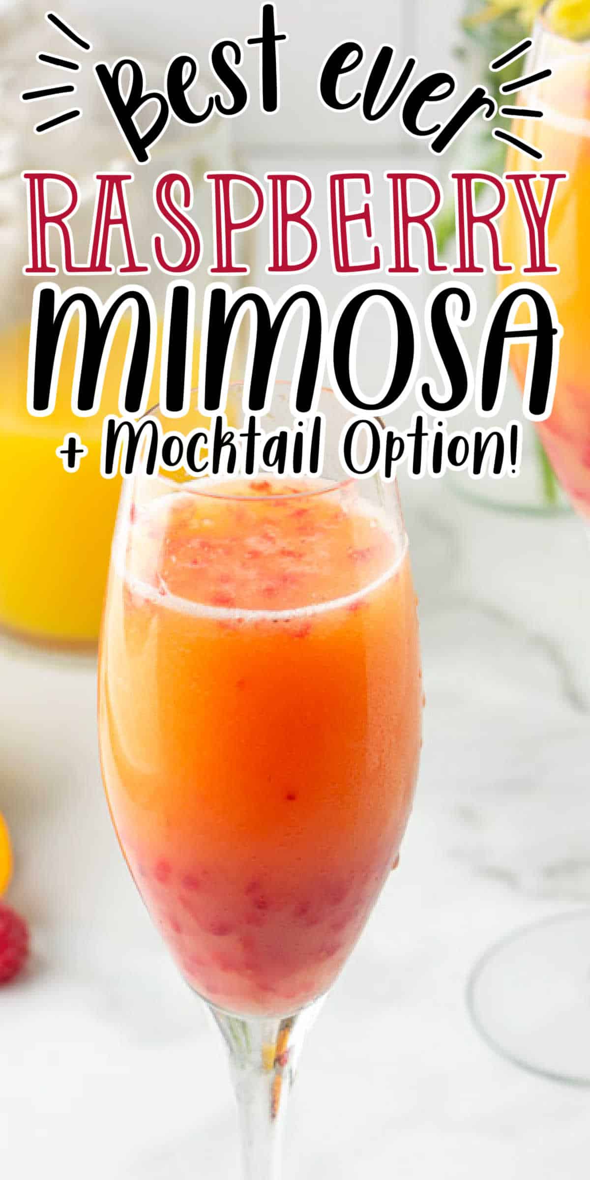 Raspberry Mimosas Recipe (+ Mocktail Recipe) • MidgetMomma