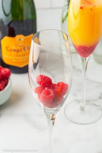 Raspberry Mimosas Recipe (+ Mocktail Recipe) • MidgetMomma