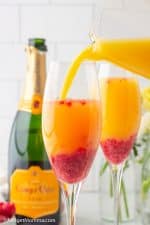 Raspberry Mimosas Recipe (+ Mocktail Recipe) • MidgetMomma
