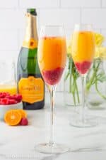 Raspberry Mimosas Recipe (+ Mocktail Recipe) • MidgetMomma