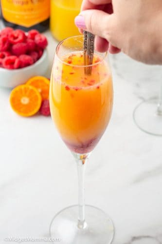 Raspberry Mimosas Recipe (+ Mocktail Recipe) • MidgetMomma