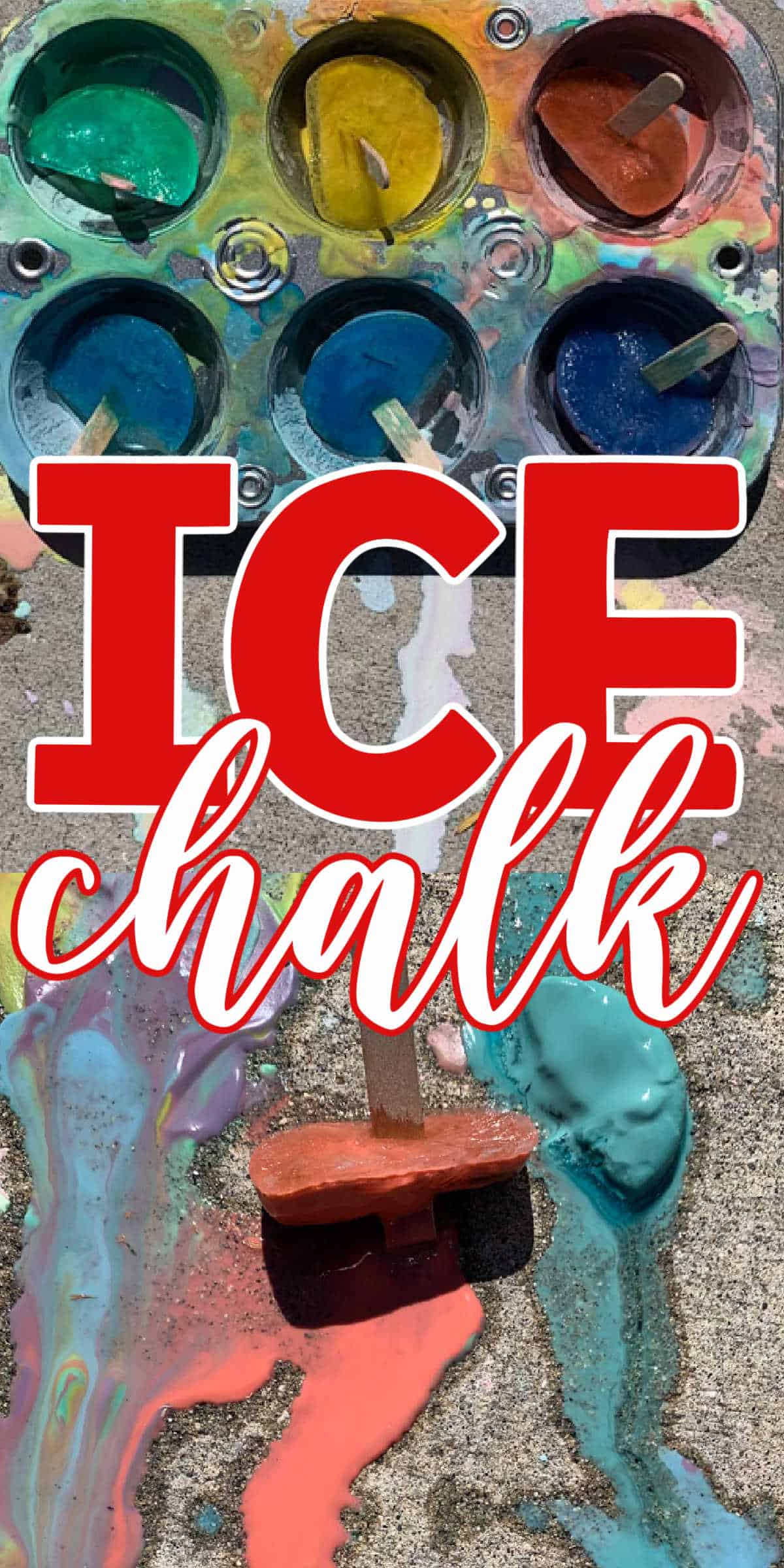 Ice Chalk - Easy Homemade Sidewalk Chalk • MidgetMomma