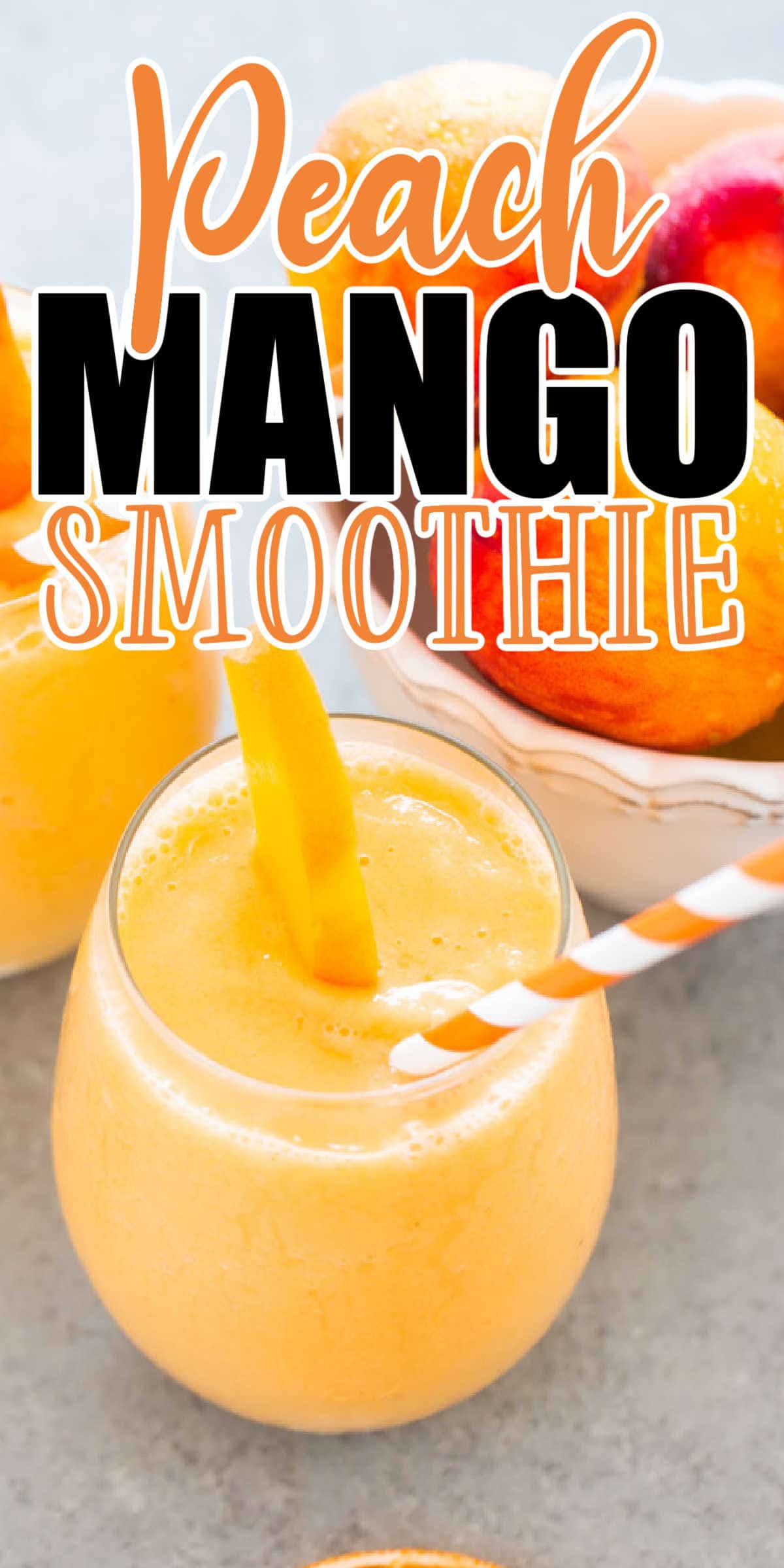 Peach Mango Smoothie Recipe • MidgetMomma