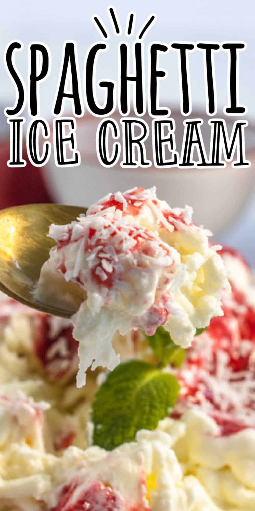 Spaghetti Ice Cream With Homemade Strawberry Sauce (Spaghettieis)