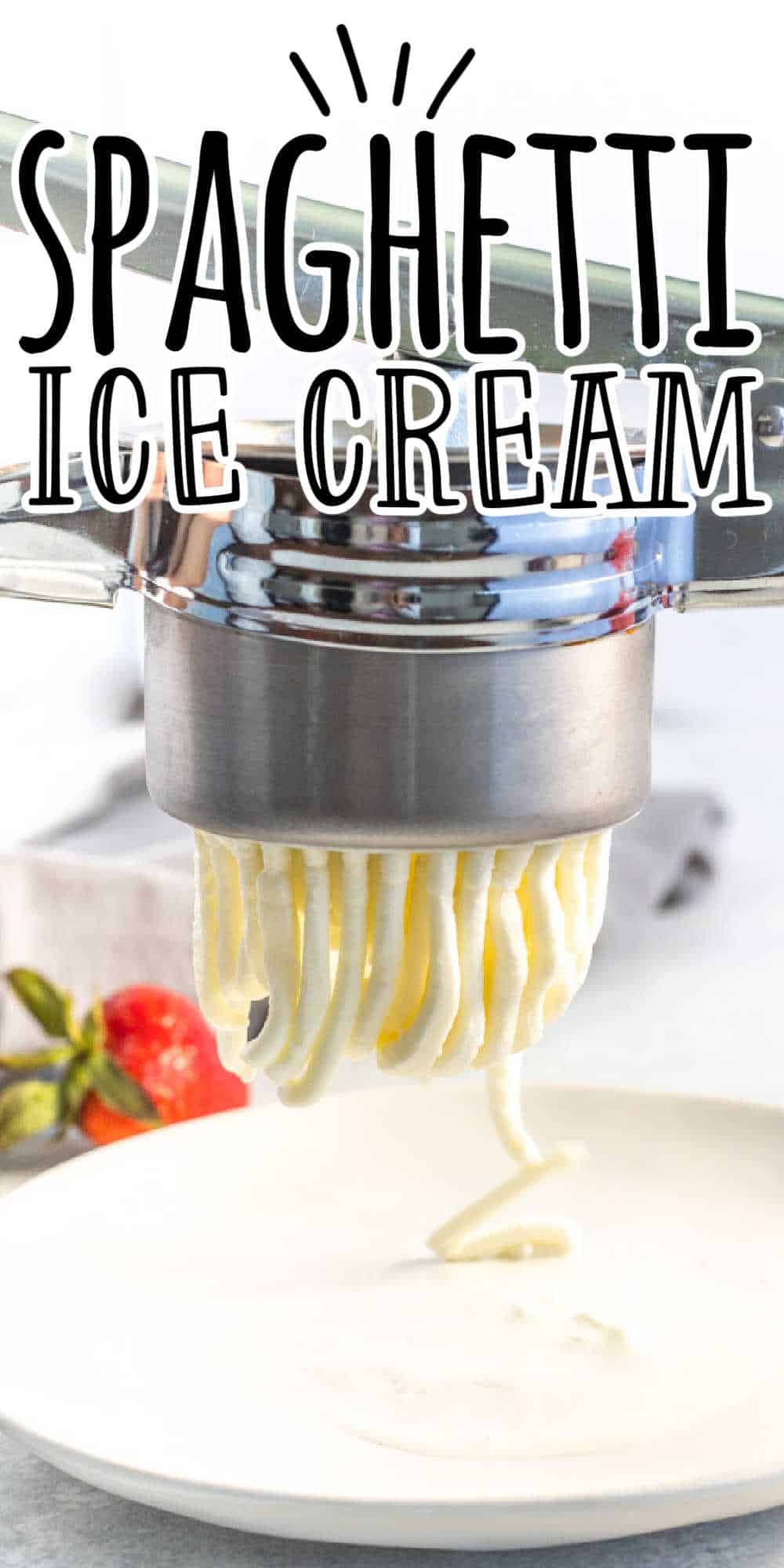 Spaghetti Ice Cream With Homemade Strawberry Sauce (Spaghettieis)