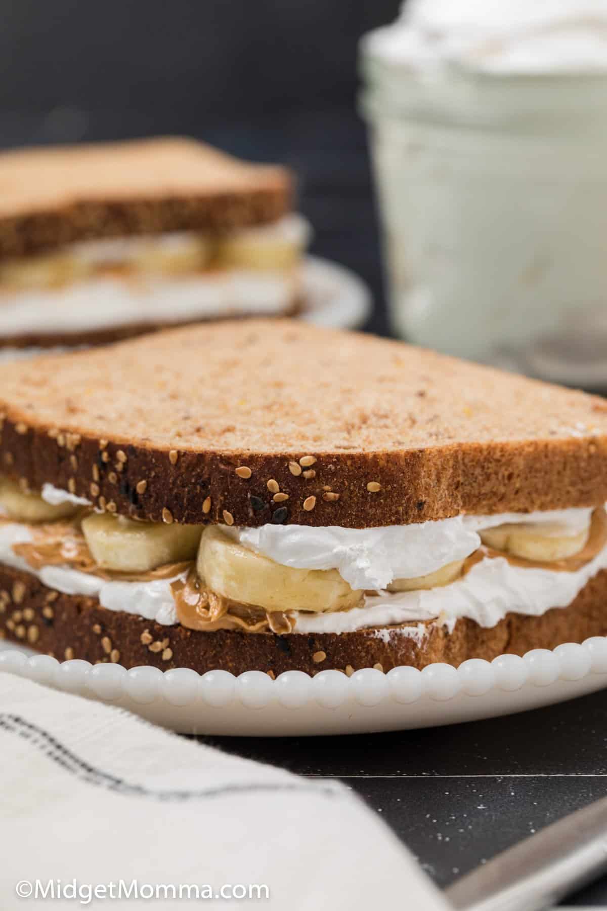 Banana Fluffernutter Sandwich • MidgetMomma