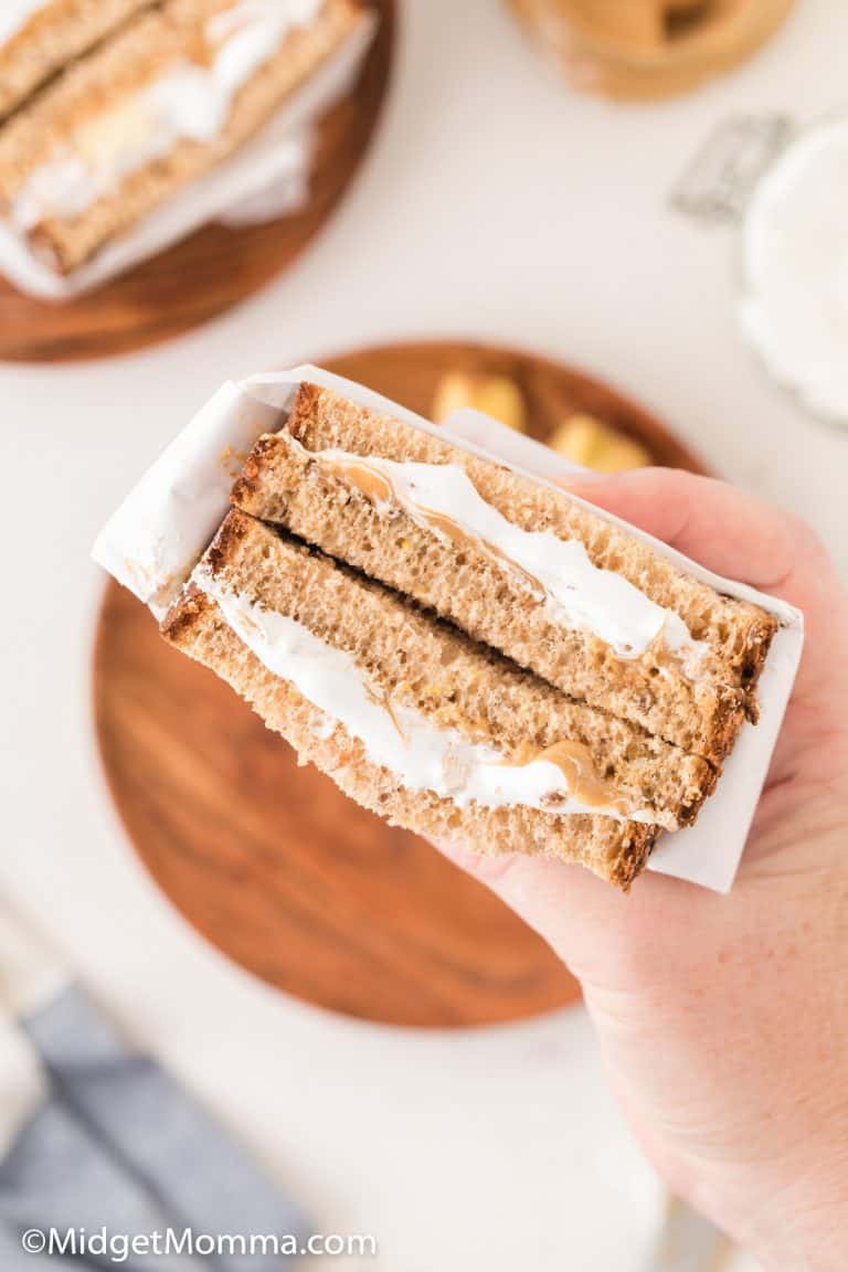 Fluffernutter Sandwich - Peanut Butter and Marshmallow Fluff Sandwich