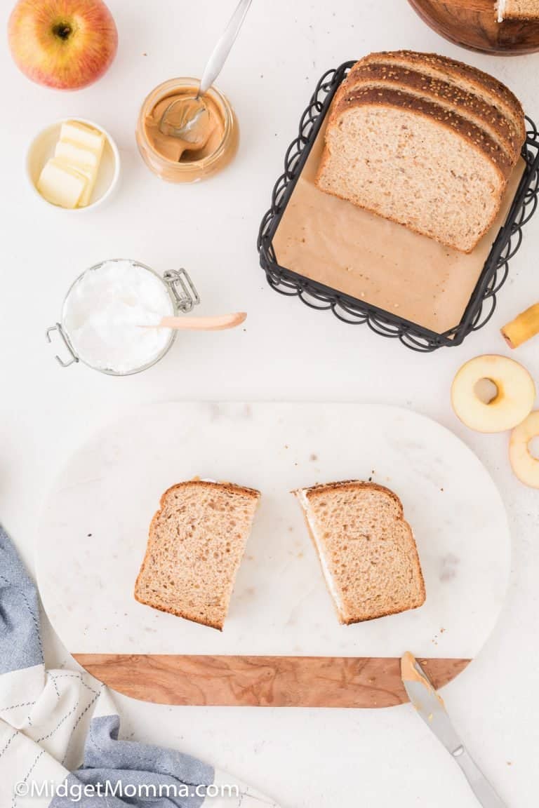 Fluffernutter Sandwich - Peanut Butter and Marshmallow Fluff Sandwich