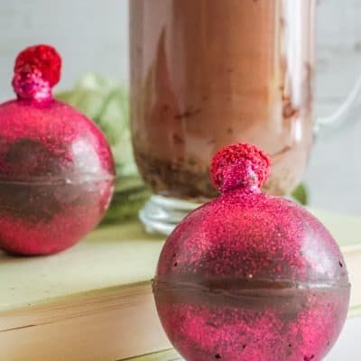 Raspberry Hot Chocolate Bombs • MidgetMomma
