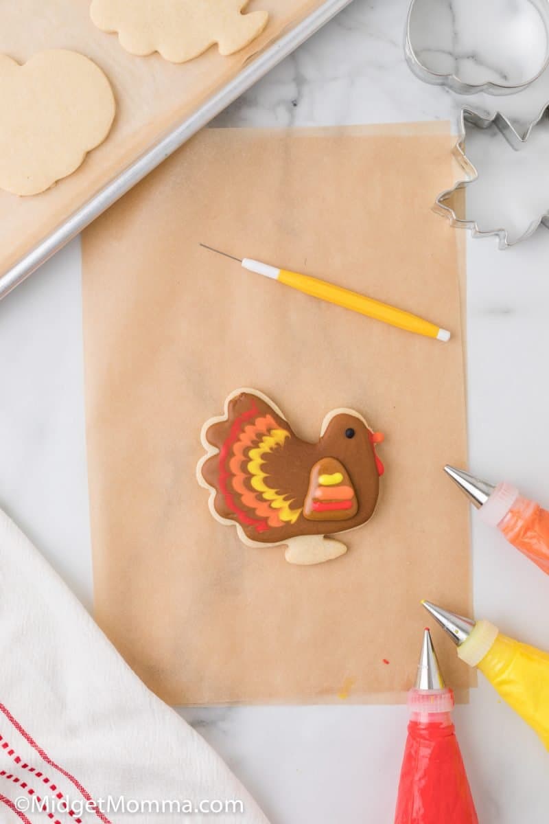 Turkey Sugar Cookies Recipe • MidgetMomma