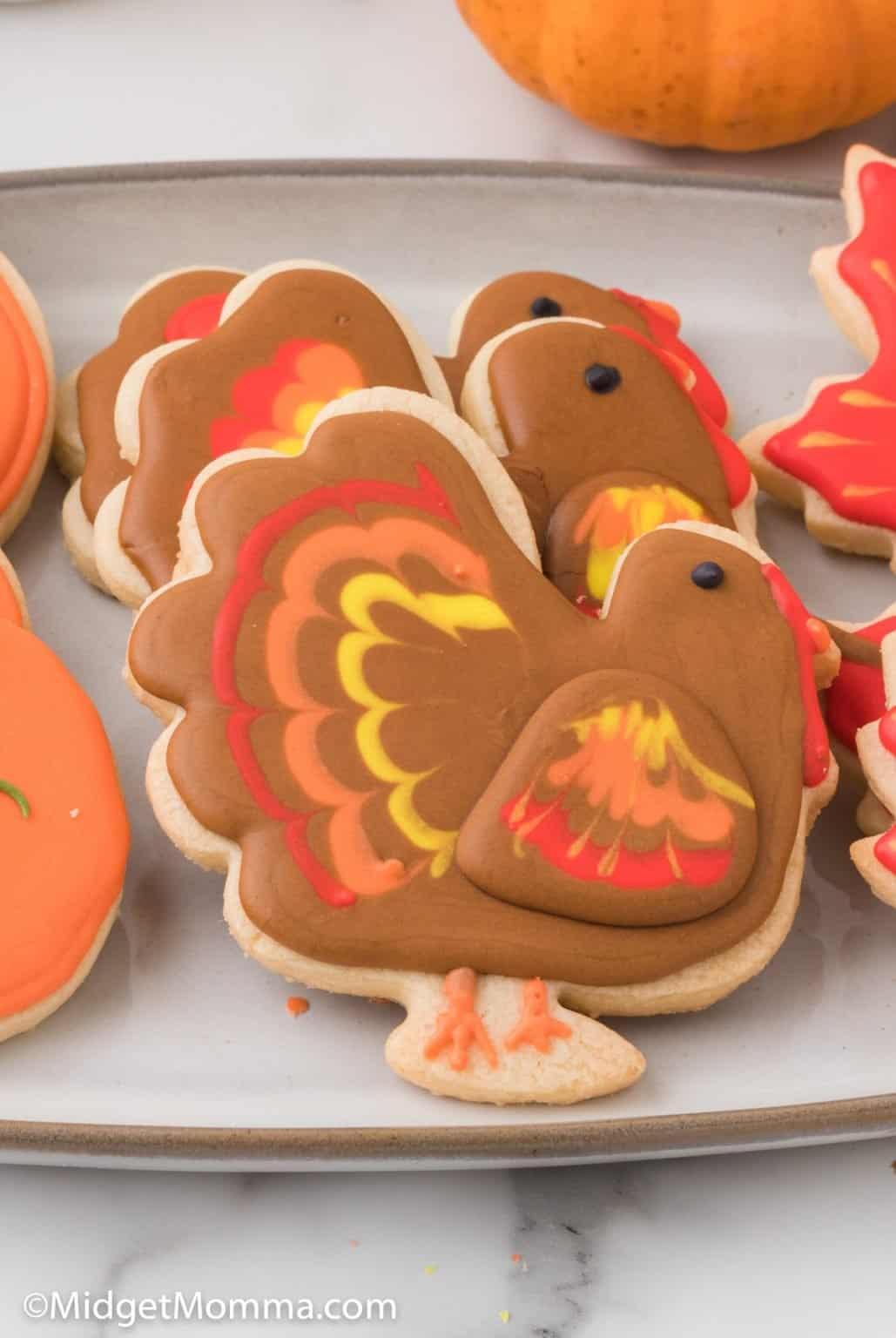Turkey Sugar Cookies Recipe • MidgetMomma