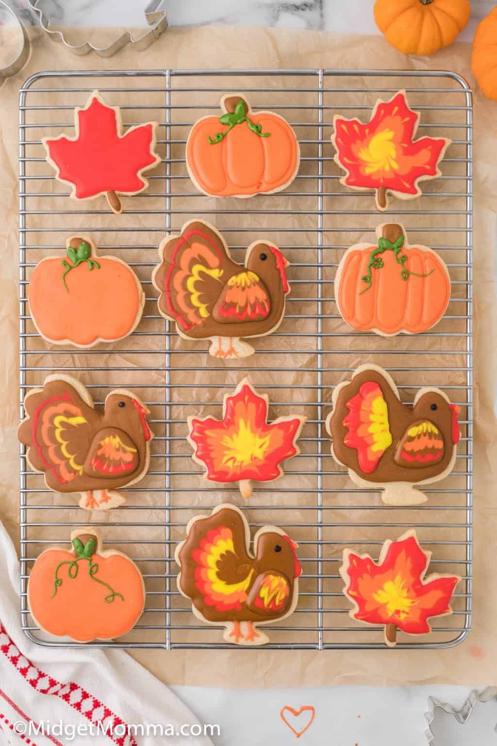 Easy Fall Sugar Cookies Recipe • MidgetMomma