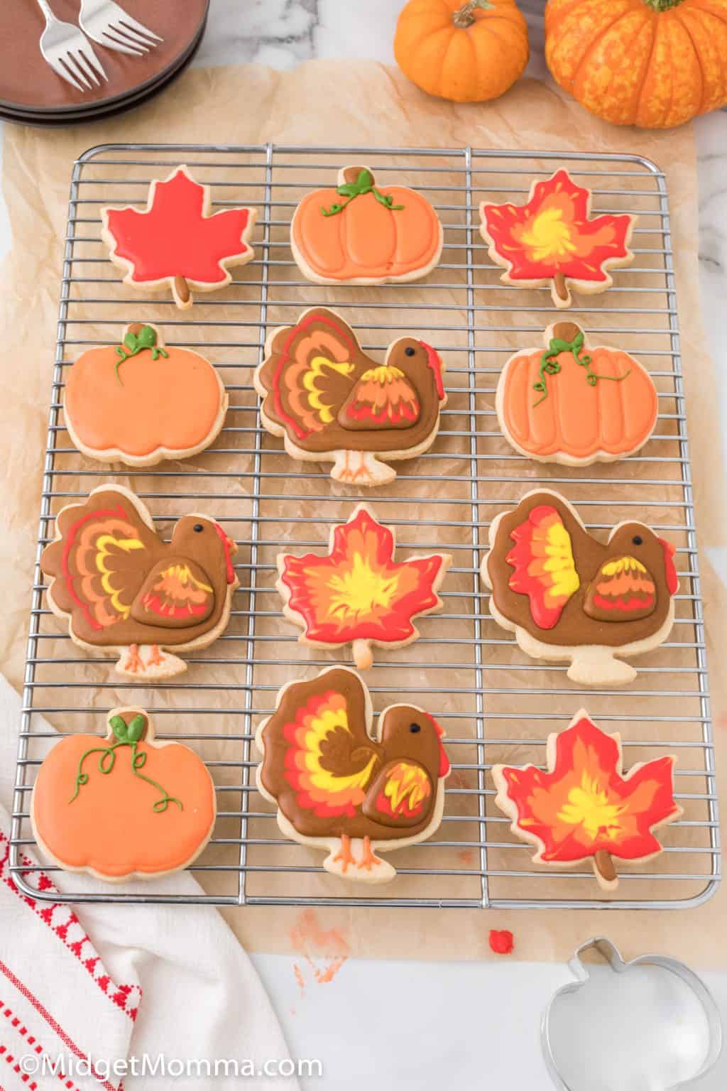 Easy Fall Sugar Cookies Recipe • MidgetMomma