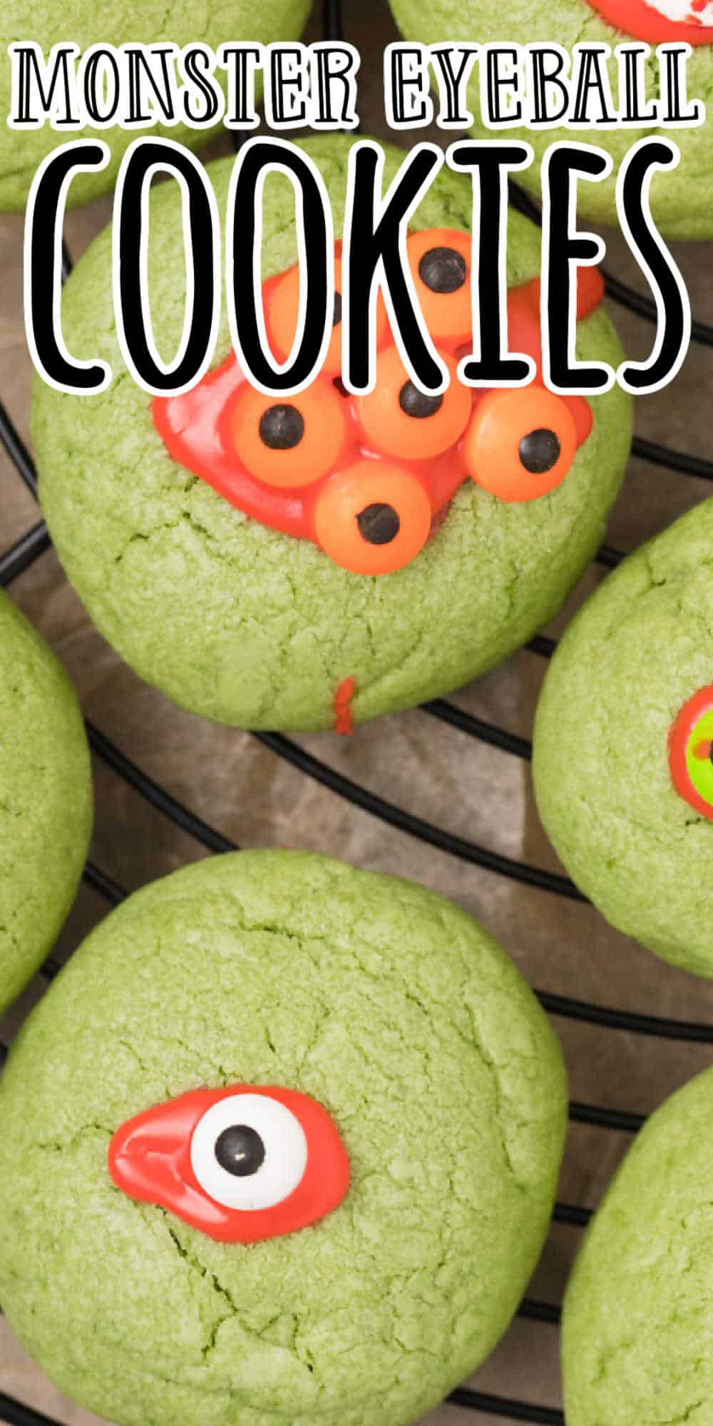 Monster Eye Ball Halloween Sugar Cookies • MidgetMomma