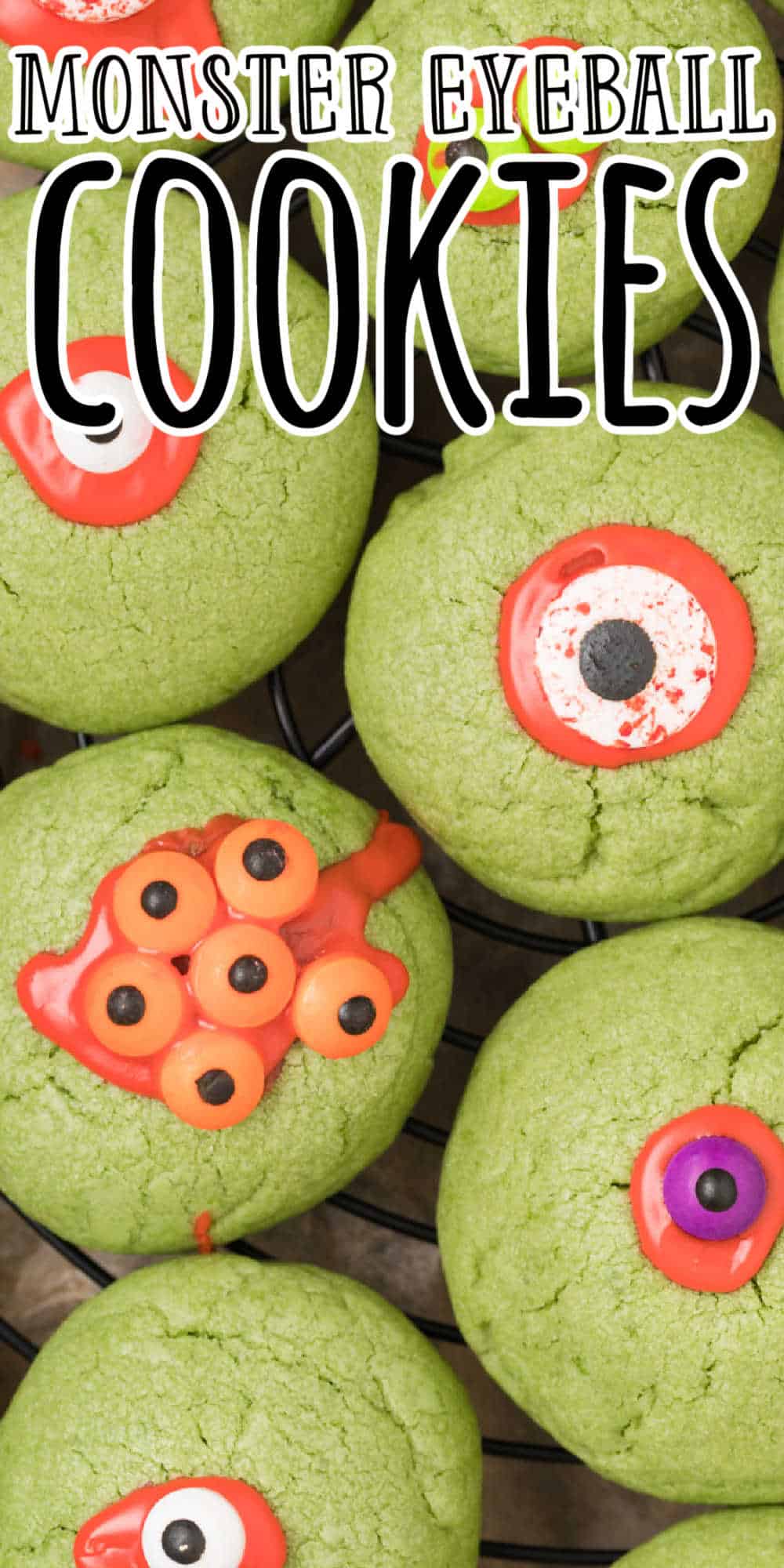 Monster Eye Ball Halloween Sugar Cookies • MidgetMomma