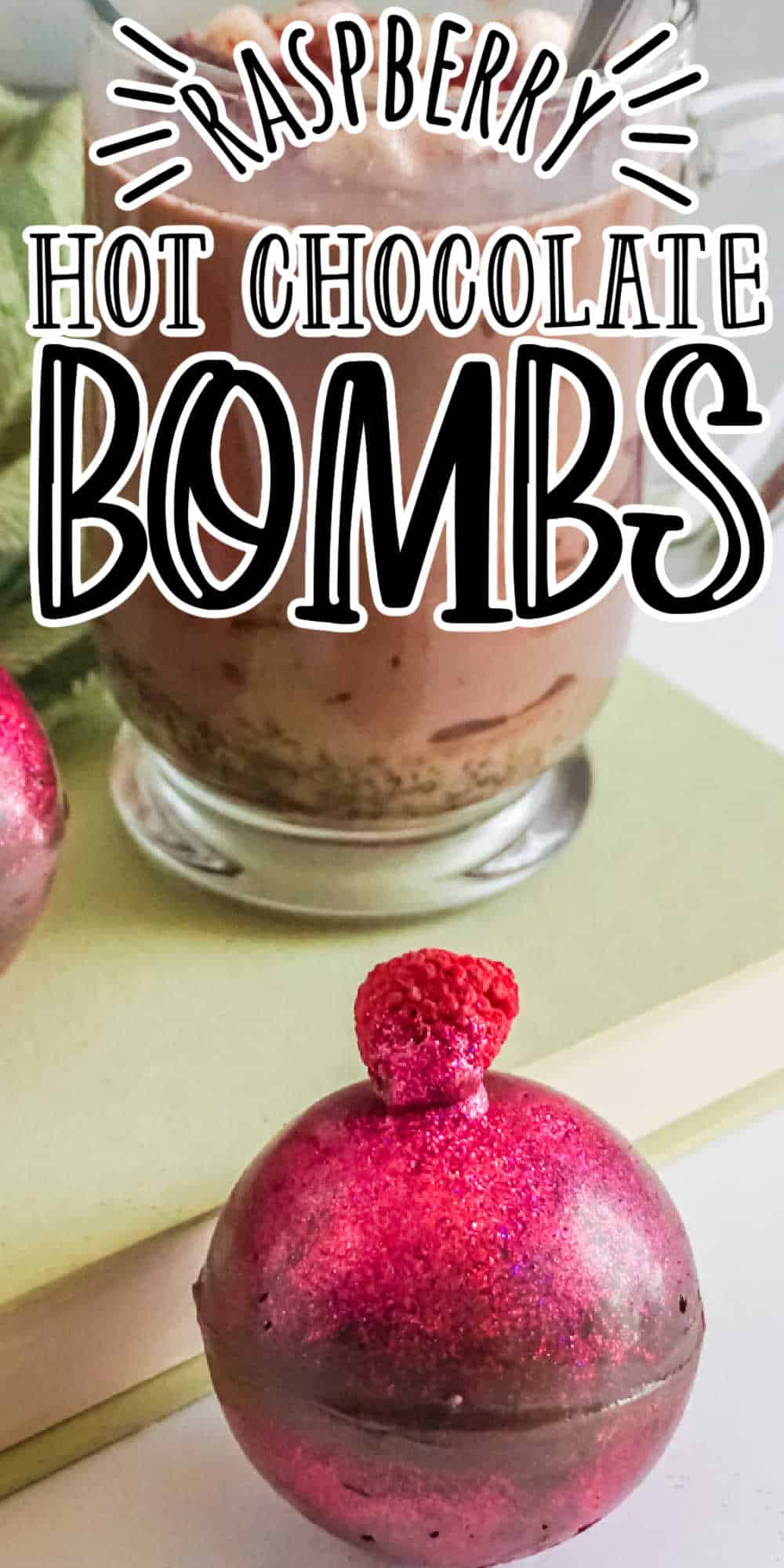 Raspberry Hot Chocolate Bombs • MidgetMomma