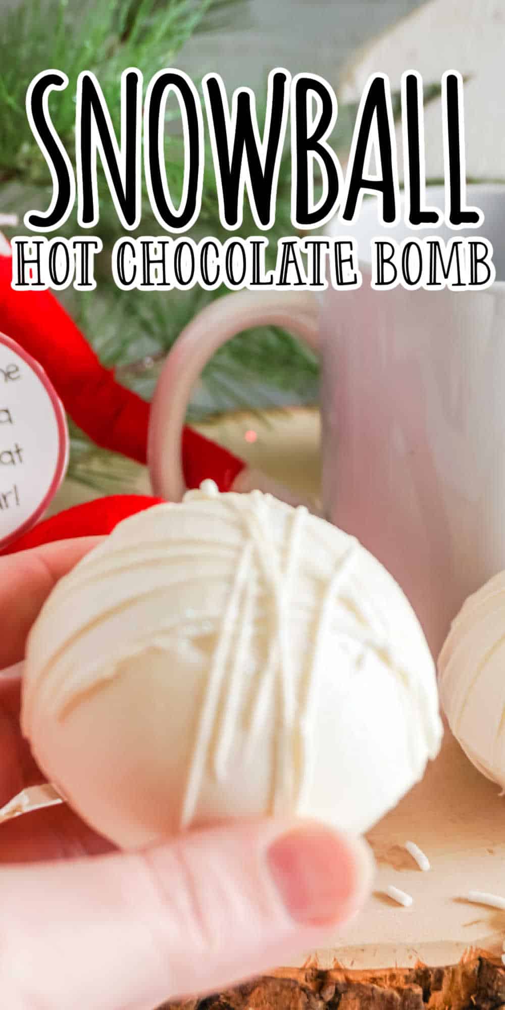 Snowball Hot Cocoa Bombs + Printable Instruction Card & Tag!