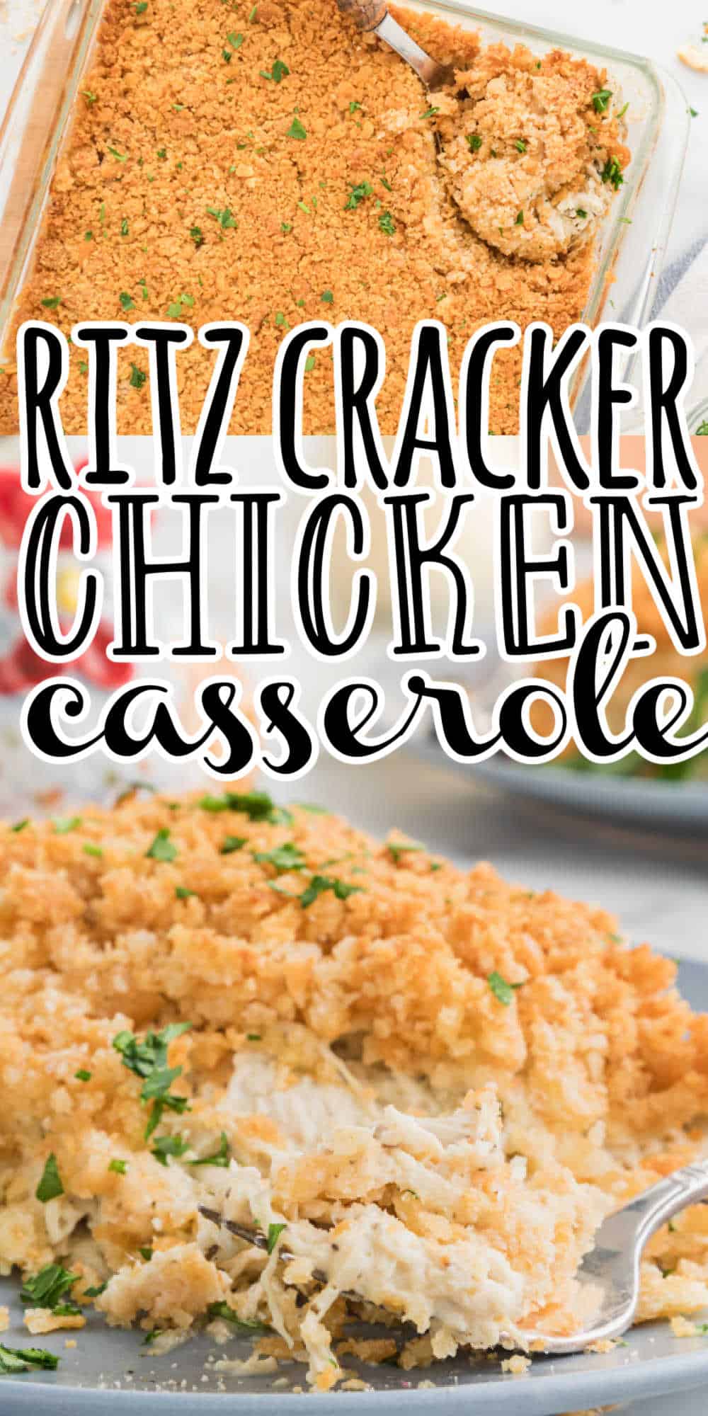 Creamy Ritz Cracker Chicken Casserole • MidgetMomma