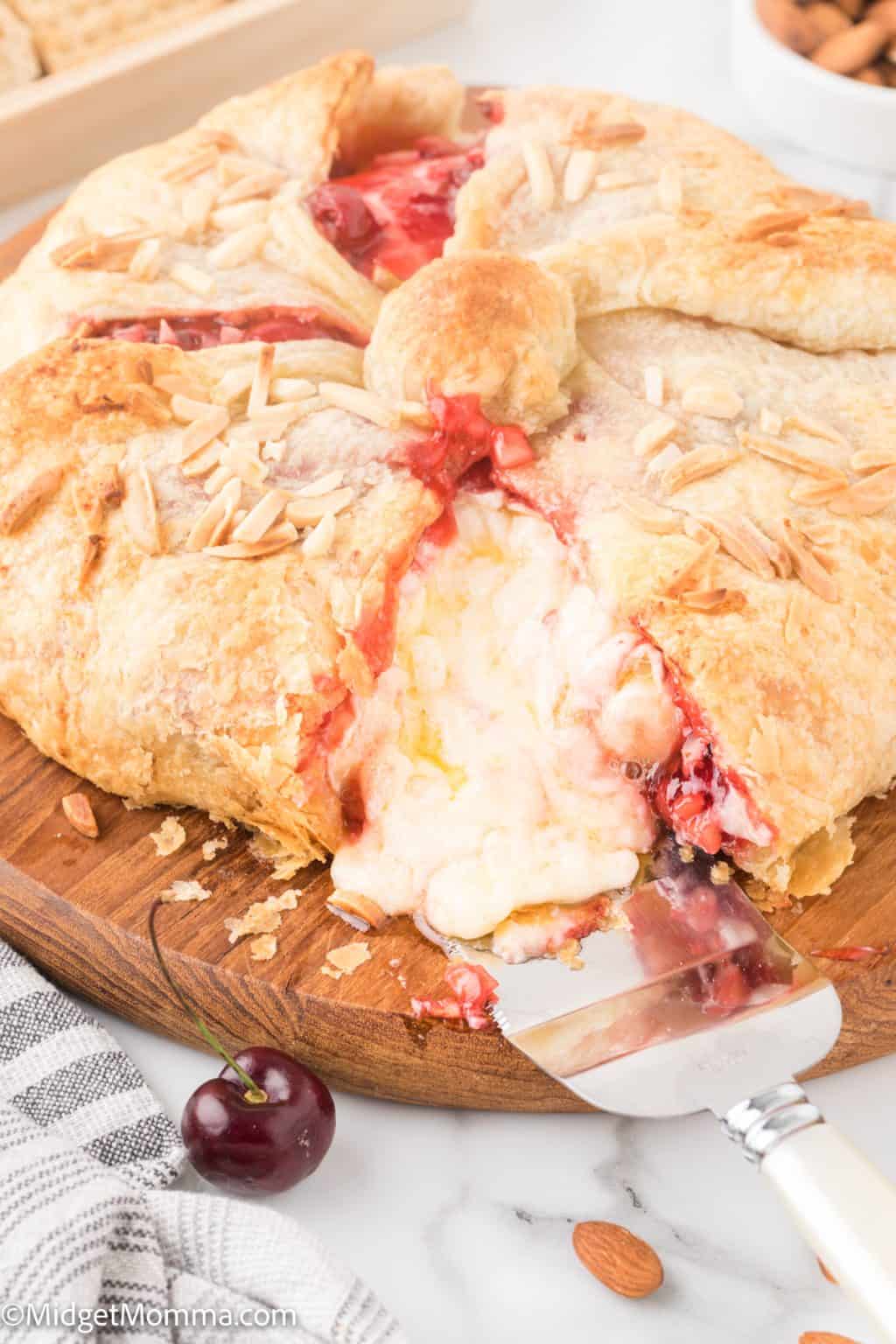 Cherry Baked Brie in Puff Pastry Recipe • MidgetMomma