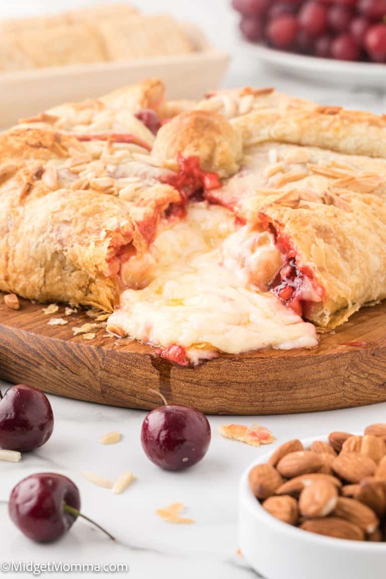 Cherry Baked Brie in Puff Pastry Recipe • MidgetMomma