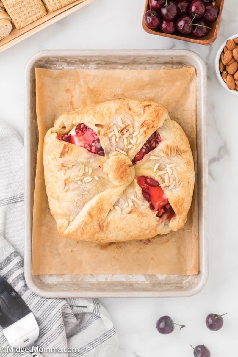 Cherry Baked Brie in Puff Pastry Recipe • MidgetMomma