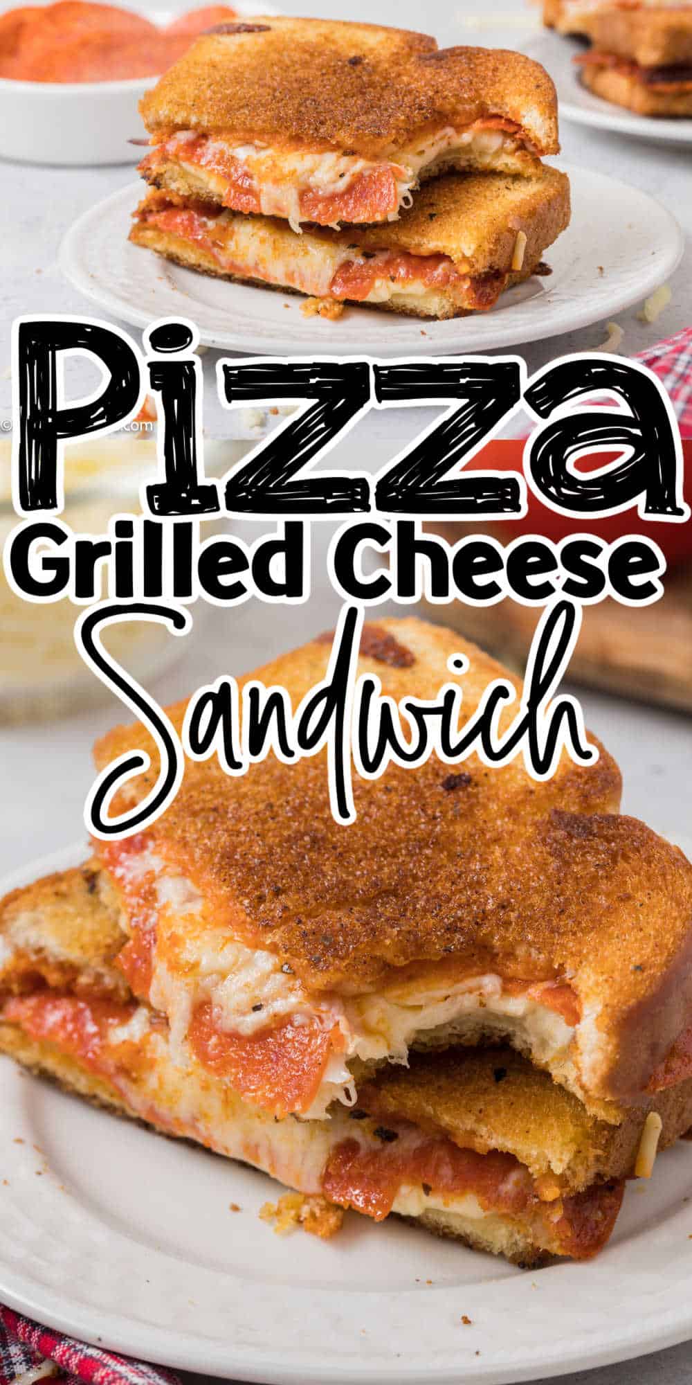 Pizza Grilled Cheese Sandwich Recipe • MidgetMomma