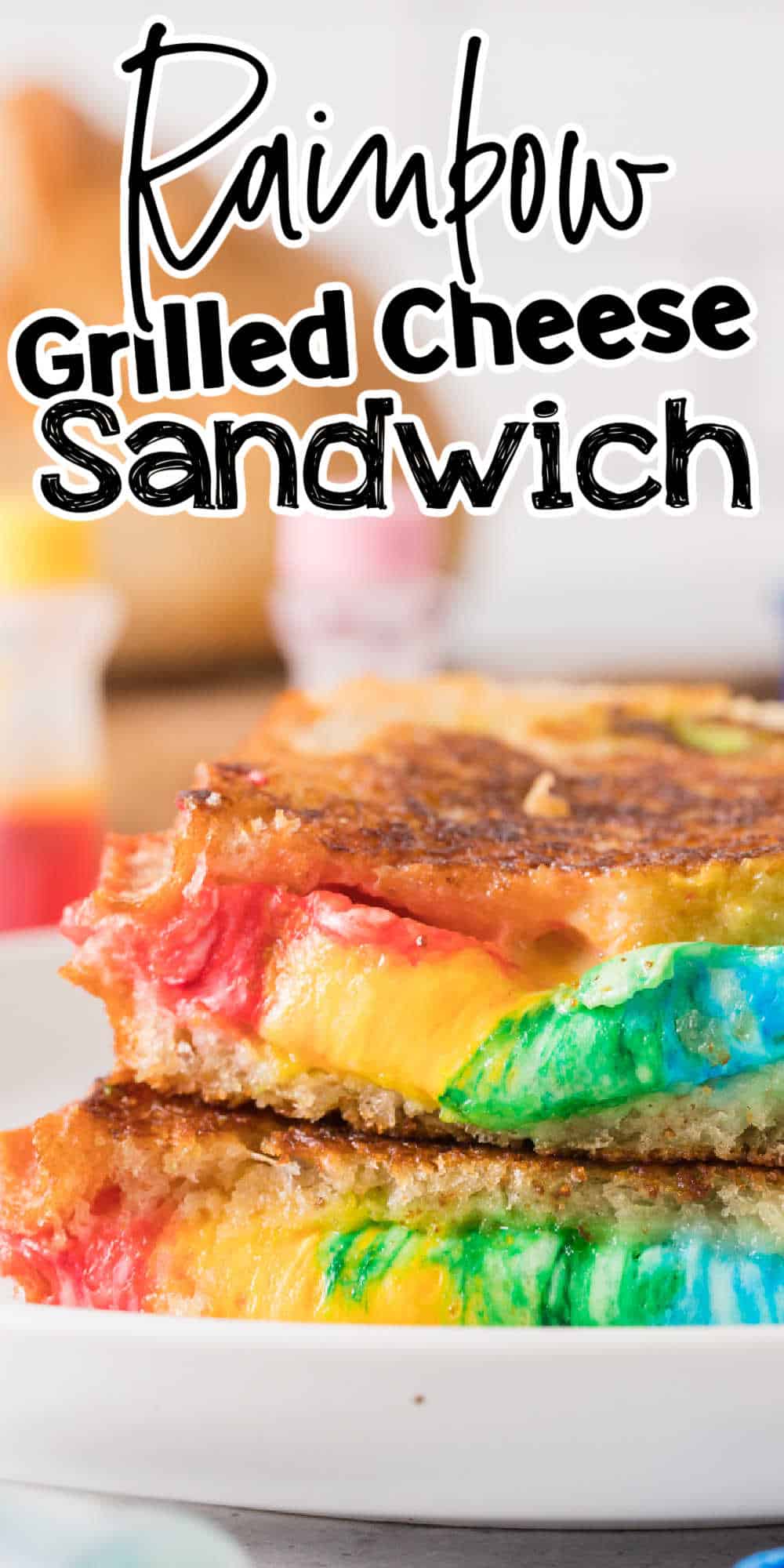 Rainbow Grilled Cheese Sandwich Recipe • MidgetMomma