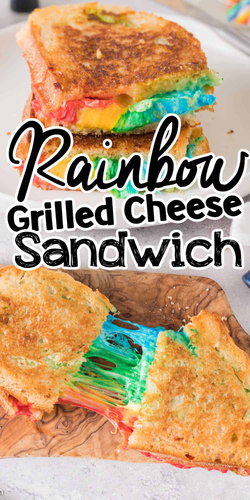 Rainbow Grilled Cheese Sandwich Recipe • MidgetMomma