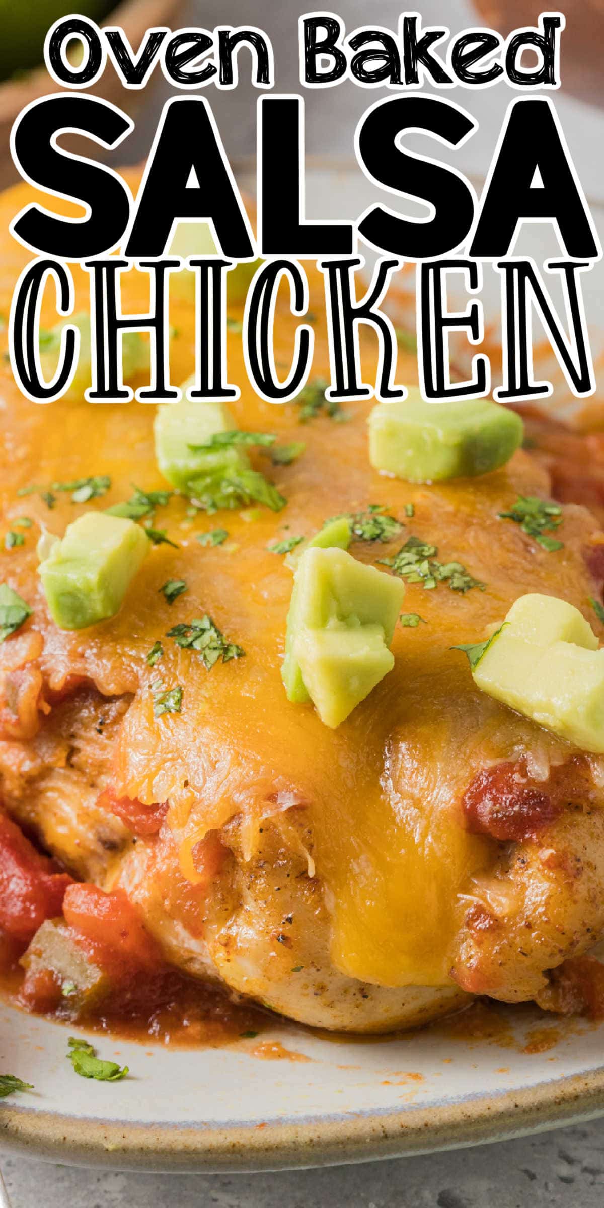Cheesy Baked Salsa Chicken Recipe • MidgetMomma