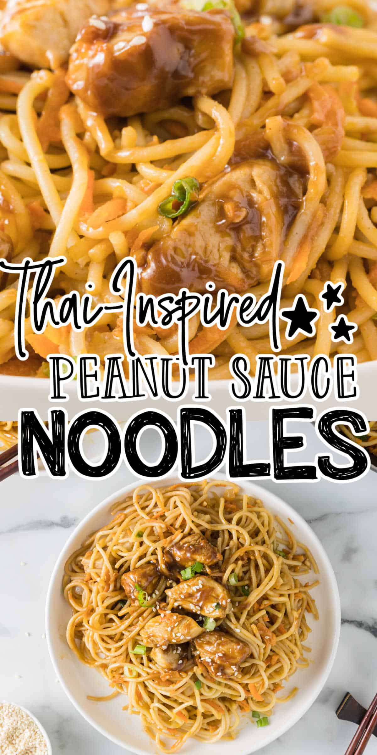 Easy Thai Peanut Sauce Noodles with Chicken Recipe