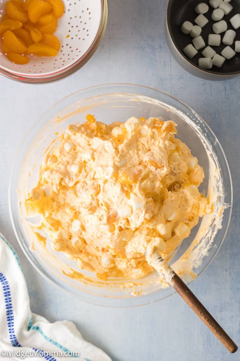 The Best Mandarin Orange Fluff Salad Recipe • MidgetMomma