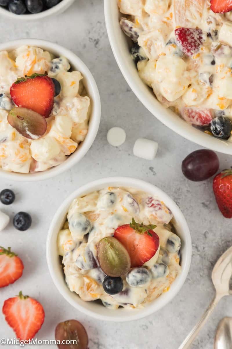 Creamy Vanilla Pudding Fruit Salad Recipe • MidgetMomma