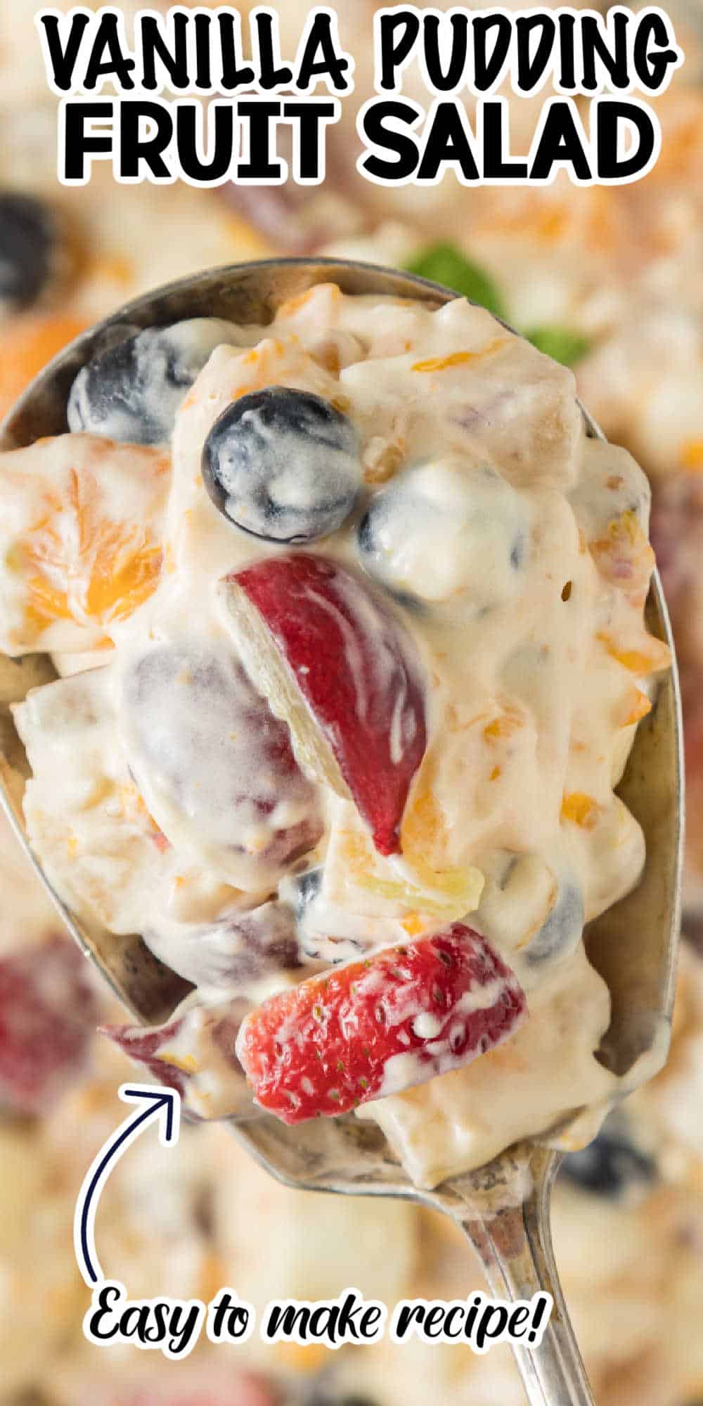 Creamy Vanilla Pudding Fruit Salad Recipe • MidgetMomma