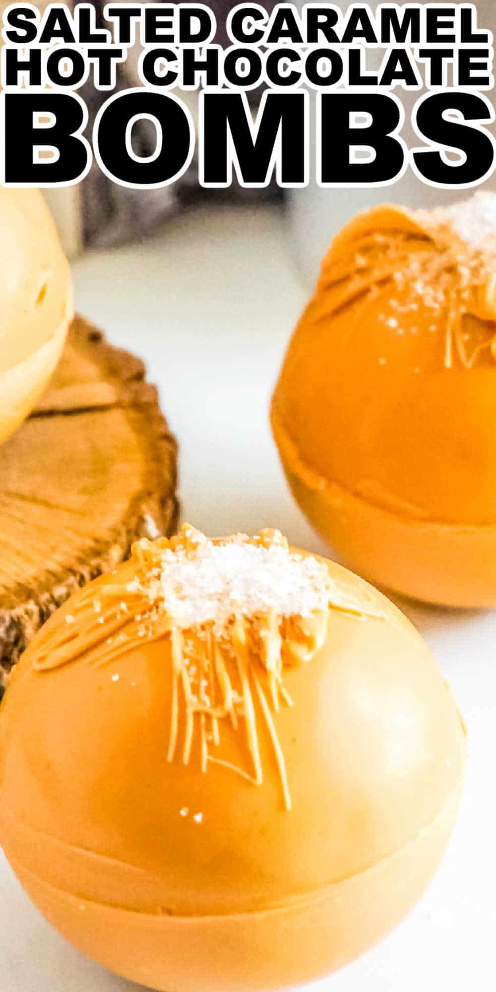 Salted Caramel Hot Chocolate Bombs Recipe • MidgetMomma