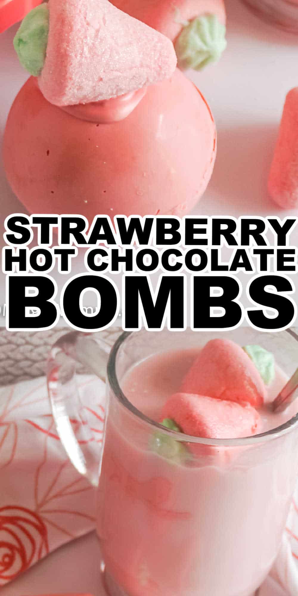 Strawberry Hot Chocolate Bombs Recipe • MidgetMomma
