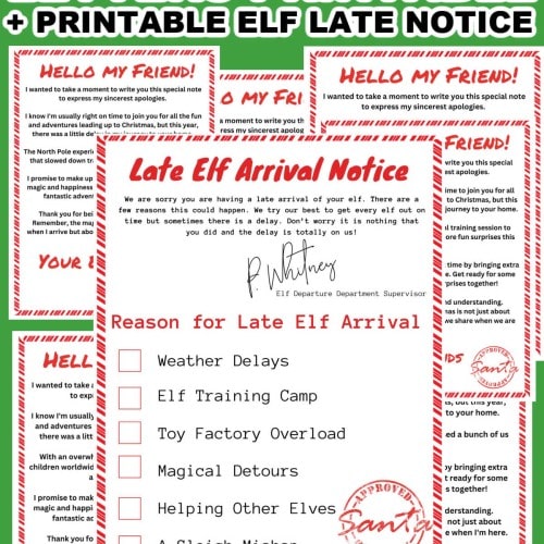 What to do if your Elf is Late + FREE Elf Late Arrival Letters