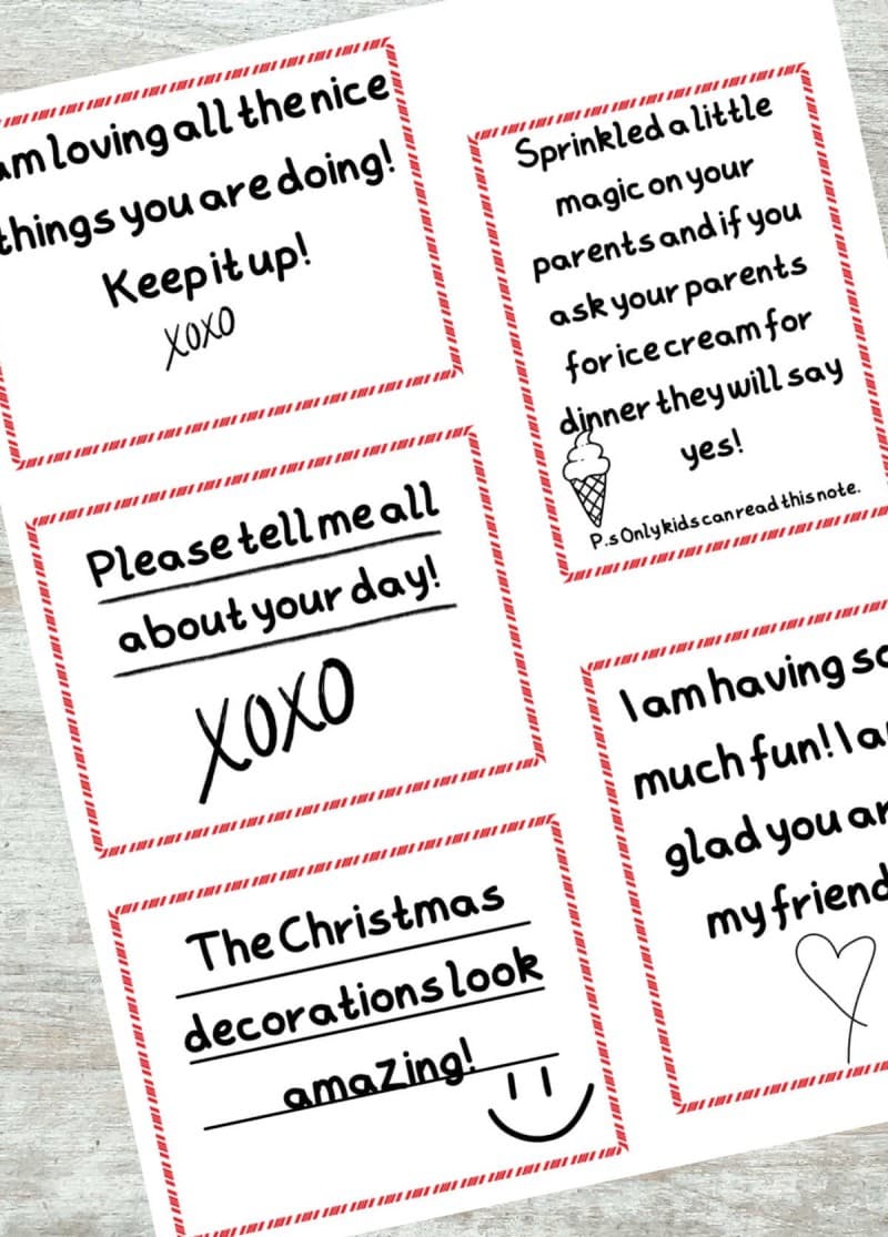30 FREE Elf on the Shelf Note Printable (Elf Sized Notes) • MidgetMomma