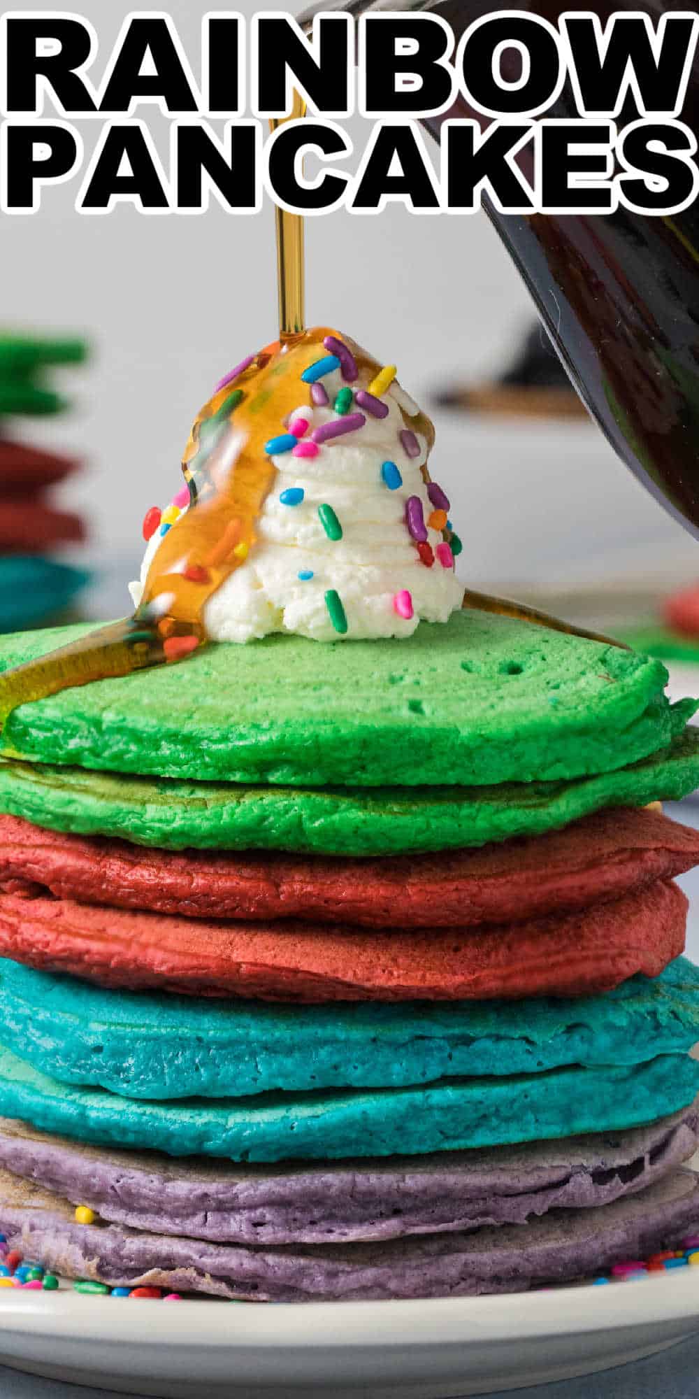 Fluffy Rainbow Pancakes Recipe • MidgetMomma